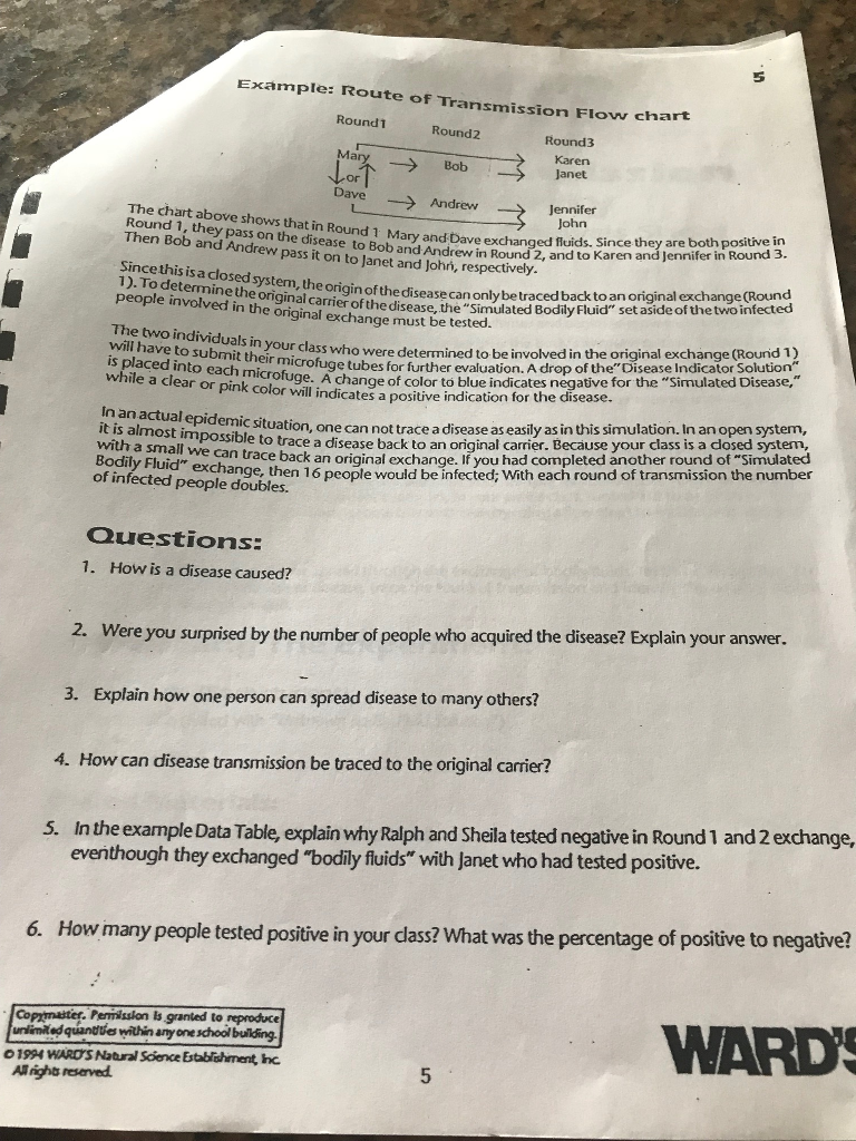 Solved Example: Route of Transmission Flow chart Round1 | Chegg.com