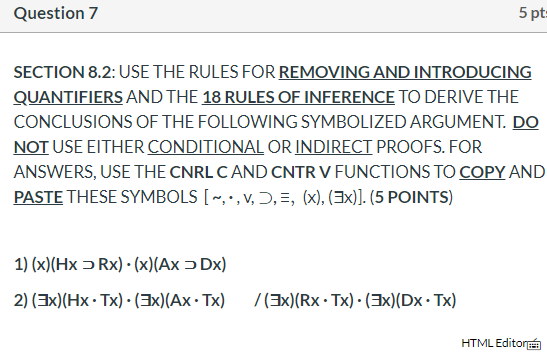 Solved Question 7 5 pts SECTION 8.2: USE THE RULES FOR | Chegg.com