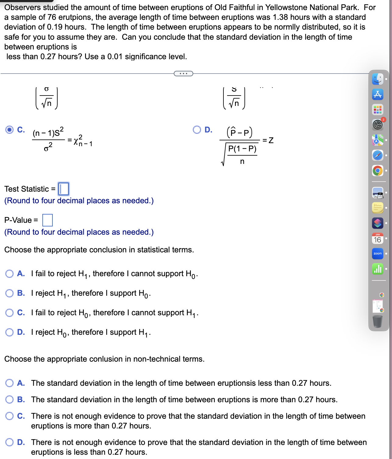 Solved Observers studied the amount of time between | Chegg.com