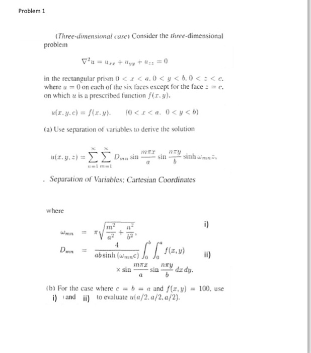 Solved Consider the three-dimensional problem nabla^2 = | Chegg.com