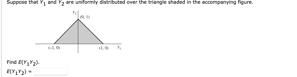 Solved Suppose that Y1 and Y2 are uniformly distributed | Chegg.com