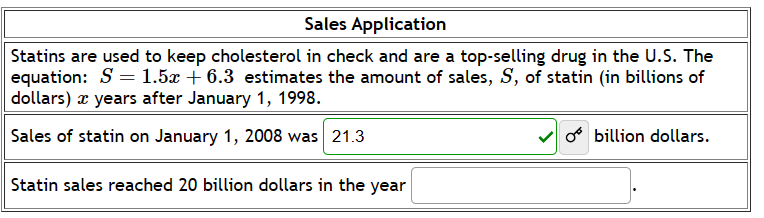 Solved Sales Application Statins are used to keep | Chegg.com