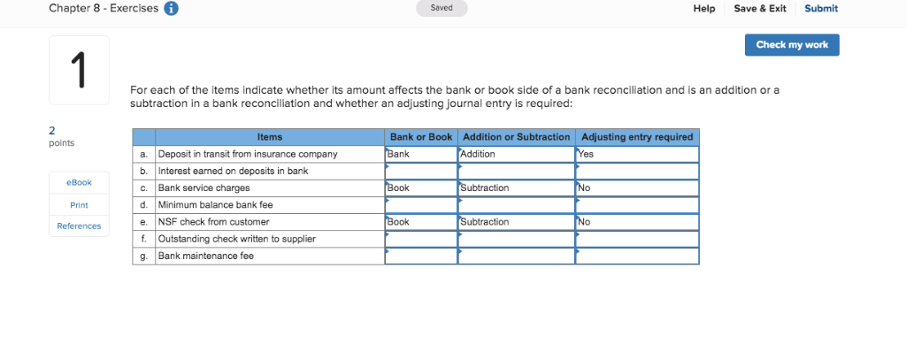 Solved Chapter 8-Exercises Help Save& Exit Submit Saved | Chegg.com