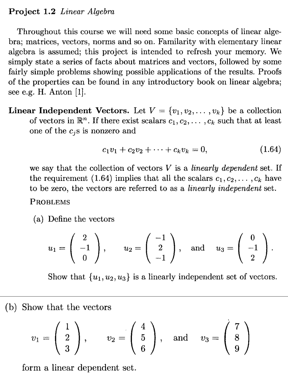Solved Throughout this course we will need some basic | Chegg.com