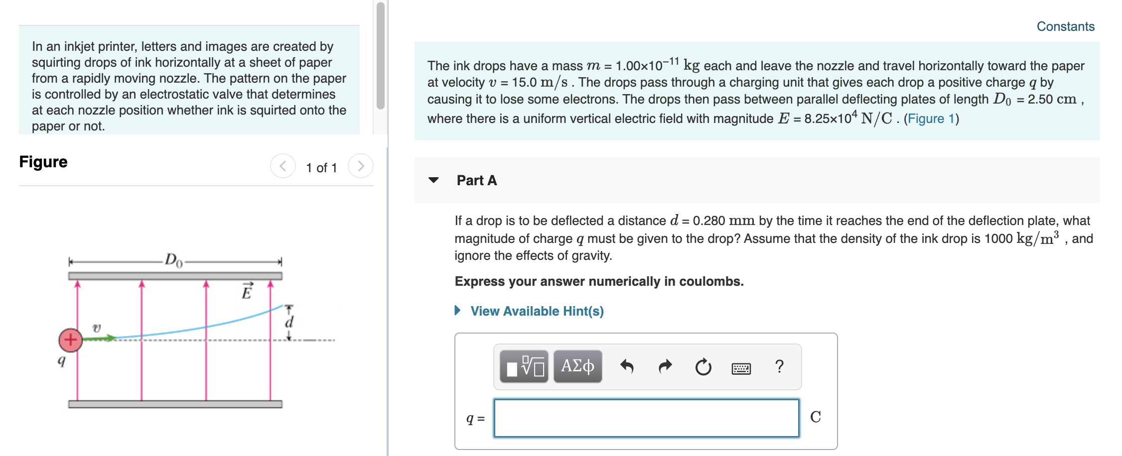 Solved Constants In an inkjet printer, letters and images | Chegg.com