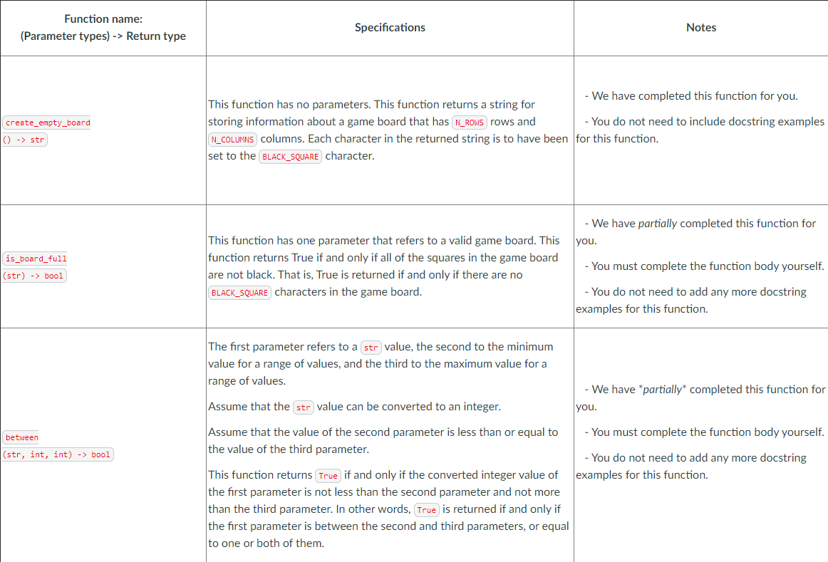 Function name: (Parameter types) -> Return type | Chegg.com