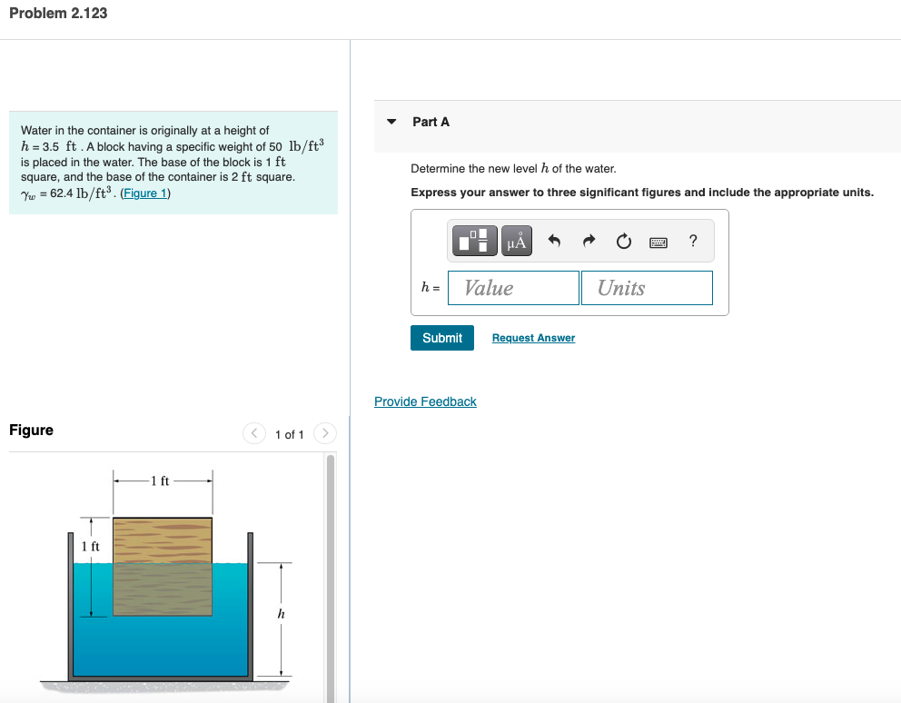 Solved Problem 2.123 Water in the container is originally at | Chegg.com