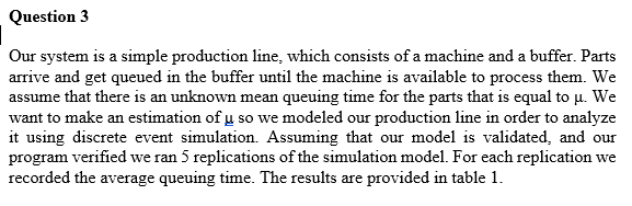 Solved Our system is a simple production line, which | Chegg.com