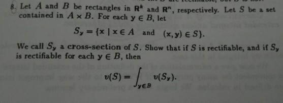 Solved 8. Let A and B be rectangles in R* and R", | Chegg.com