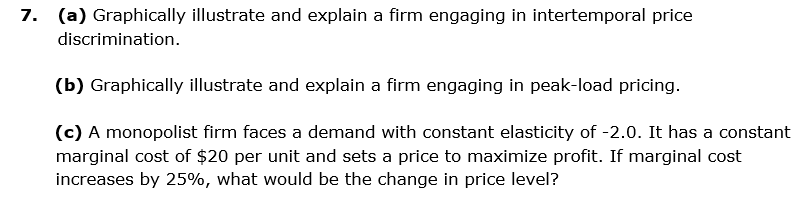 Solved (a) Graphically illustrate and explain a firm | Chegg.com