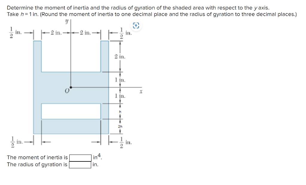 Solved Determine the moment of inertia and the radius of | Chegg.com