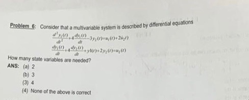 Solved Consider that a multivariable system is described by | Chegg.com