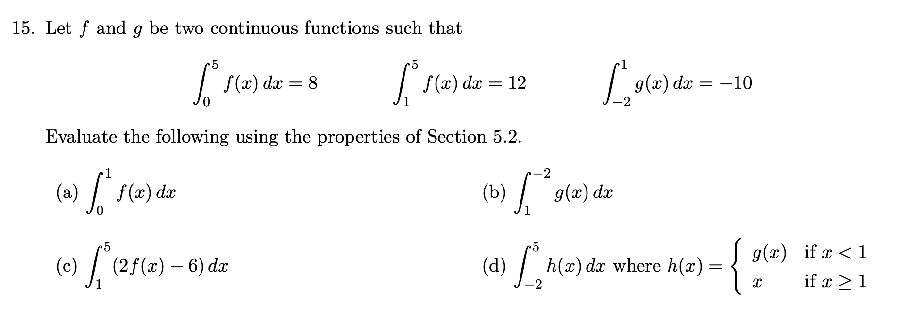 Solved 15 Let F And G Be Two Continuous Functions Such That 6721