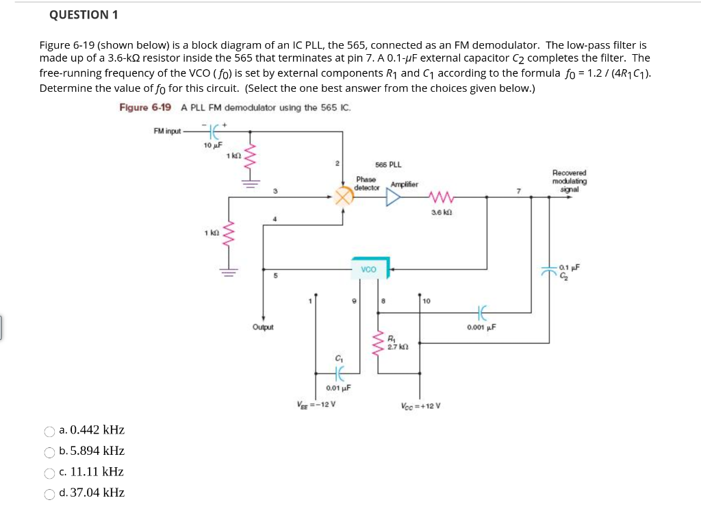 Solved QUESTION 1 Figure 6-19 (shown below) is a block | Chegg.com