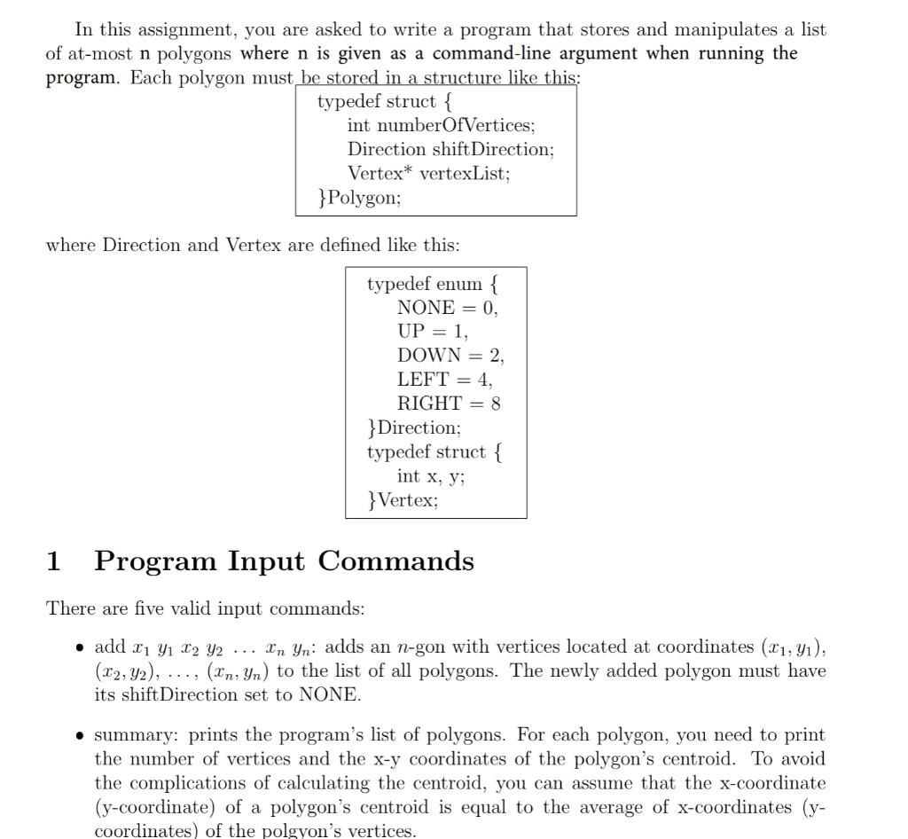 Solved In this assignment, you are asked to write a program | Chegg.com