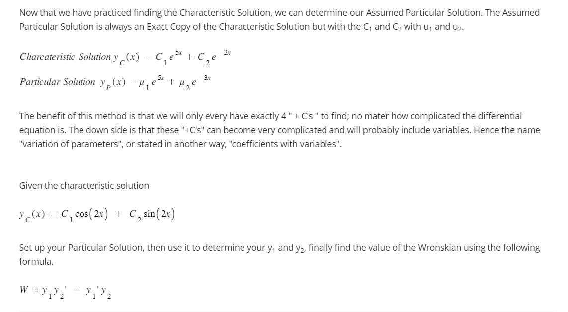Solved Now that we have practiced finding the Characteristic | Chegg.com