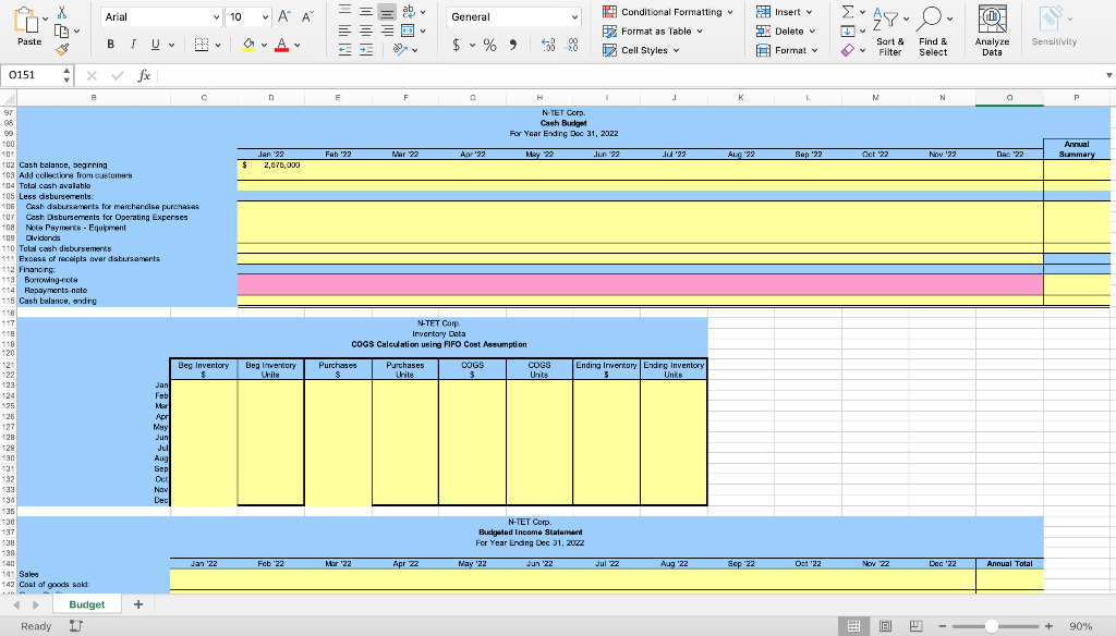 Solved INFORMATION FOR N-TET CORP. N-TET Corp. is a company | Chegg.com