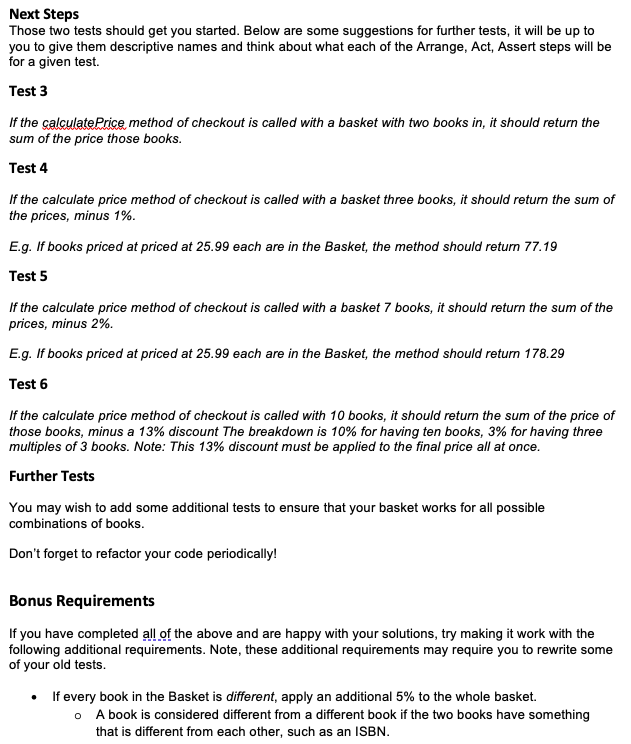 Solved Test Driven Development-JUnit This exercise will | Chegg.com