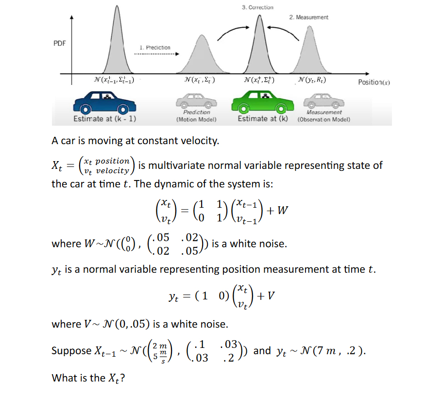 Solved A car is moving at constant velocity. Xt=(xt position | Chegg.com