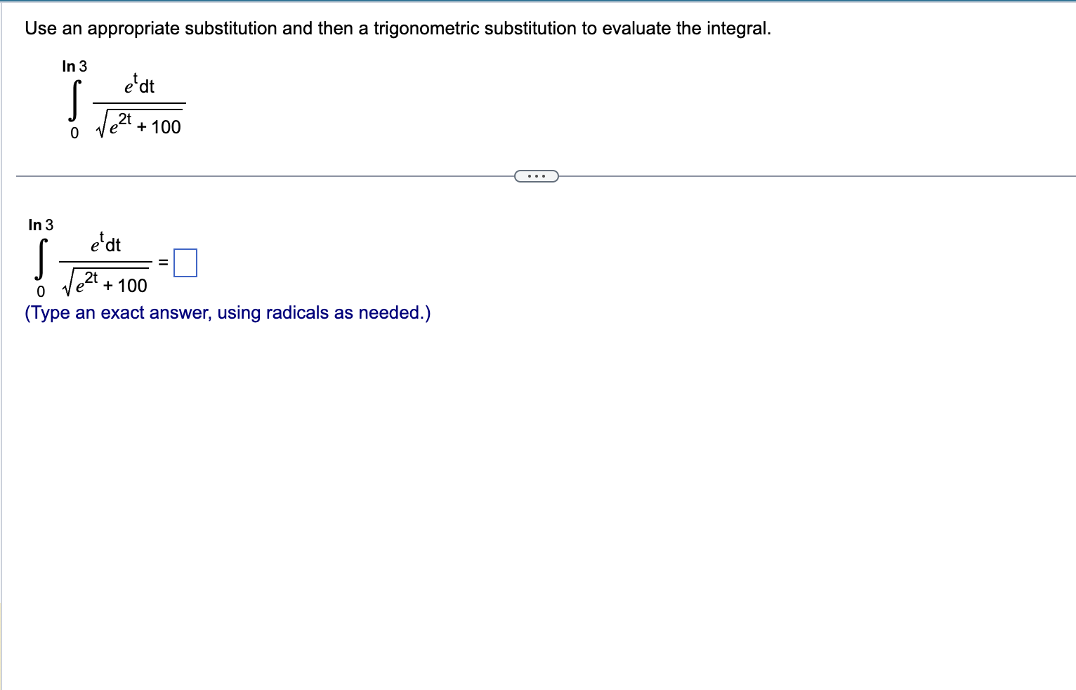 Solved Use an appropriate substitution and then a | Chegg.com