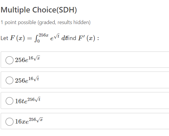 Solved Multiple Choice(SDH) 1 point possible (graded, | Chegg.com