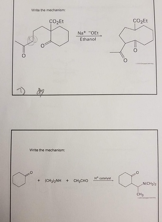 Solved Write the mechanism CO2Et CO2Et Na+ OEt Ethanol | Chegg.com