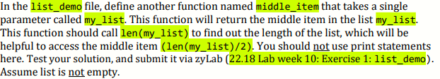 Solved In the list_demo file, define another function named | Chegg.com