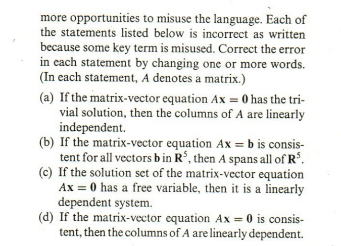 Solved 10 Can You Speak Linear Algebra Theorem 1 By