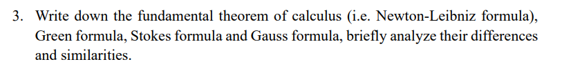Solved Write down the fundamental theorem of calculus (i.e. | Chegg.com