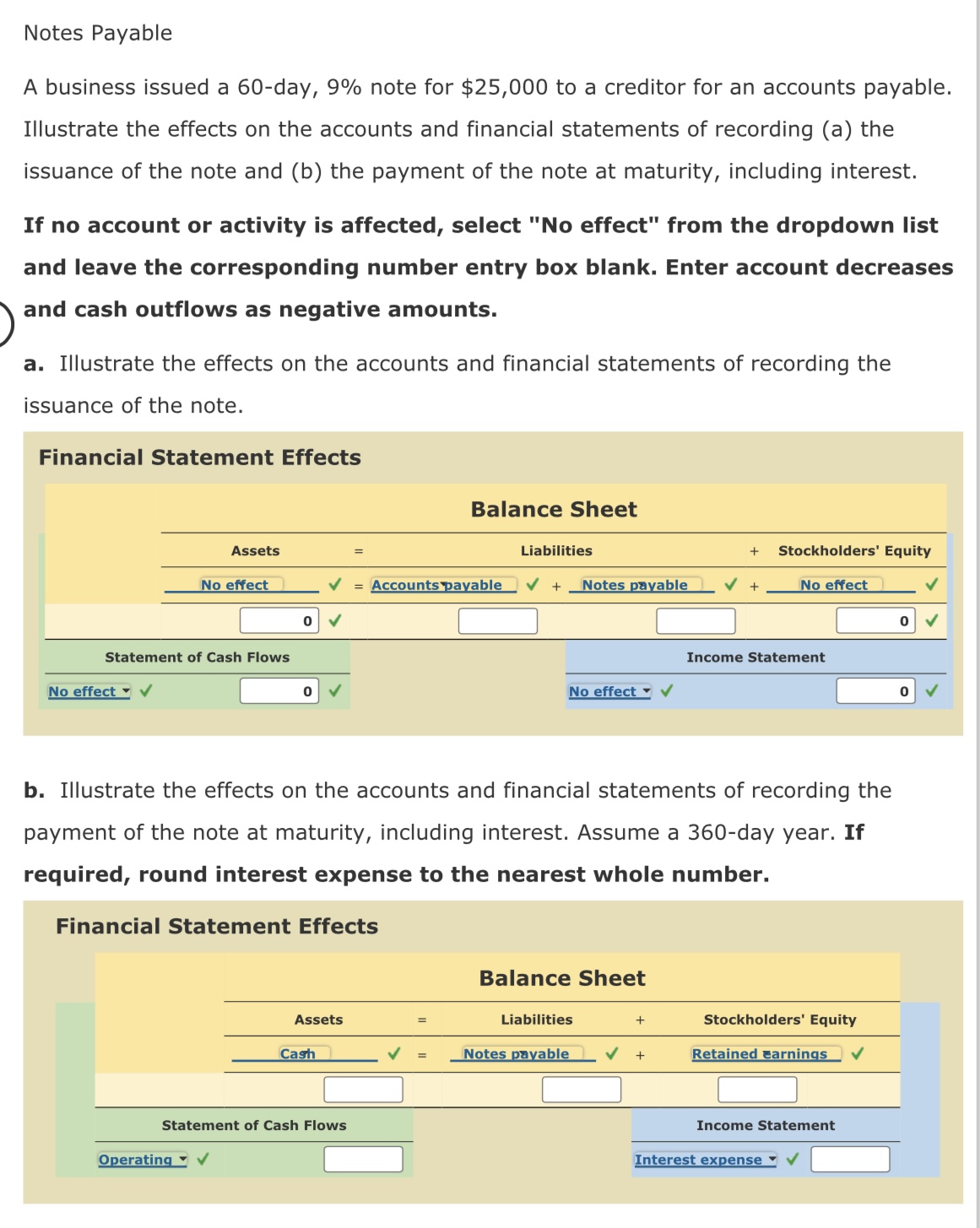 Solved Notes Payable A business issued a 60 -day, 9% note | Chegg.com