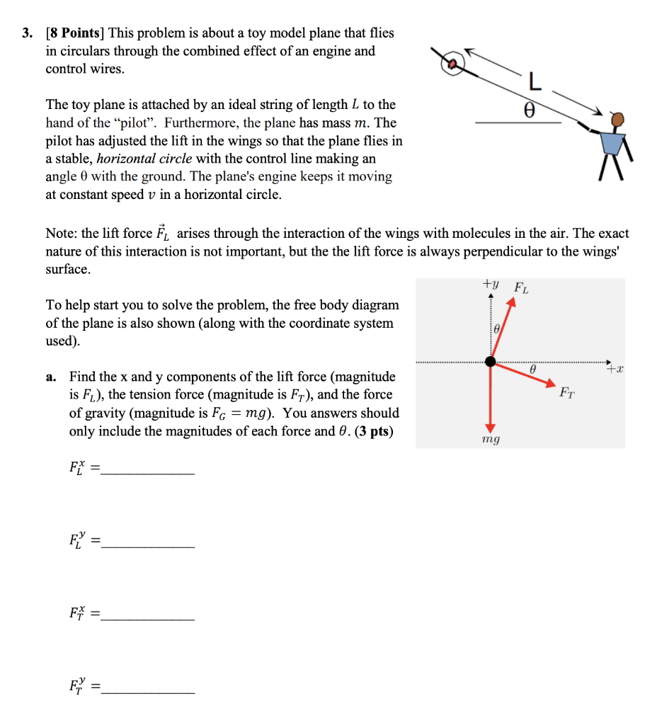 Solved 3. [8 Points] This problem is about a toy model plane | Chegg.com
