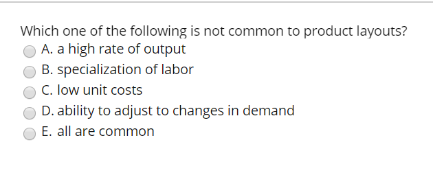 Solved Which one of the following is not common to product | Chegg.com