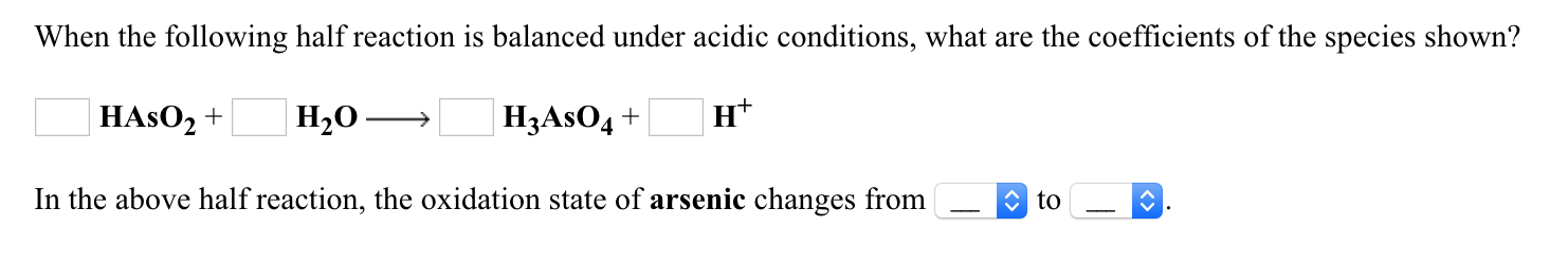 Solved When the following half reaction is balanced under | Chegg.com