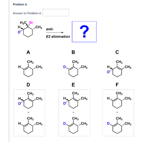 Solved Please predict the outcome of each E2 elimination | Chegg.com