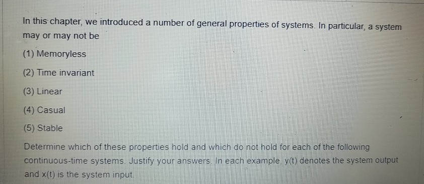 Solved In this chapter, we introduced a number of general | Chegg.com