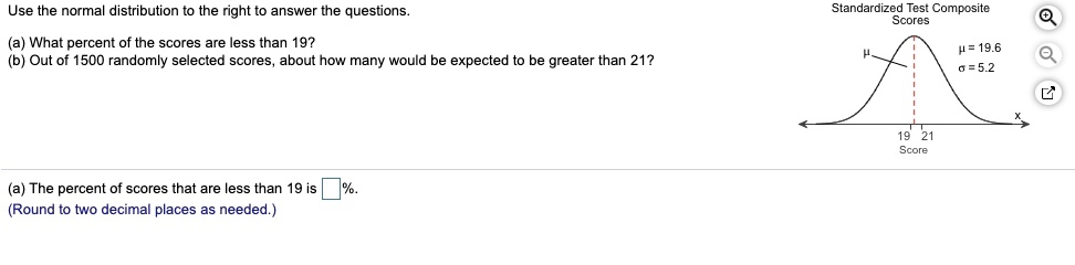 Solved Use the normal distribution to the right to answer | Chegg.com