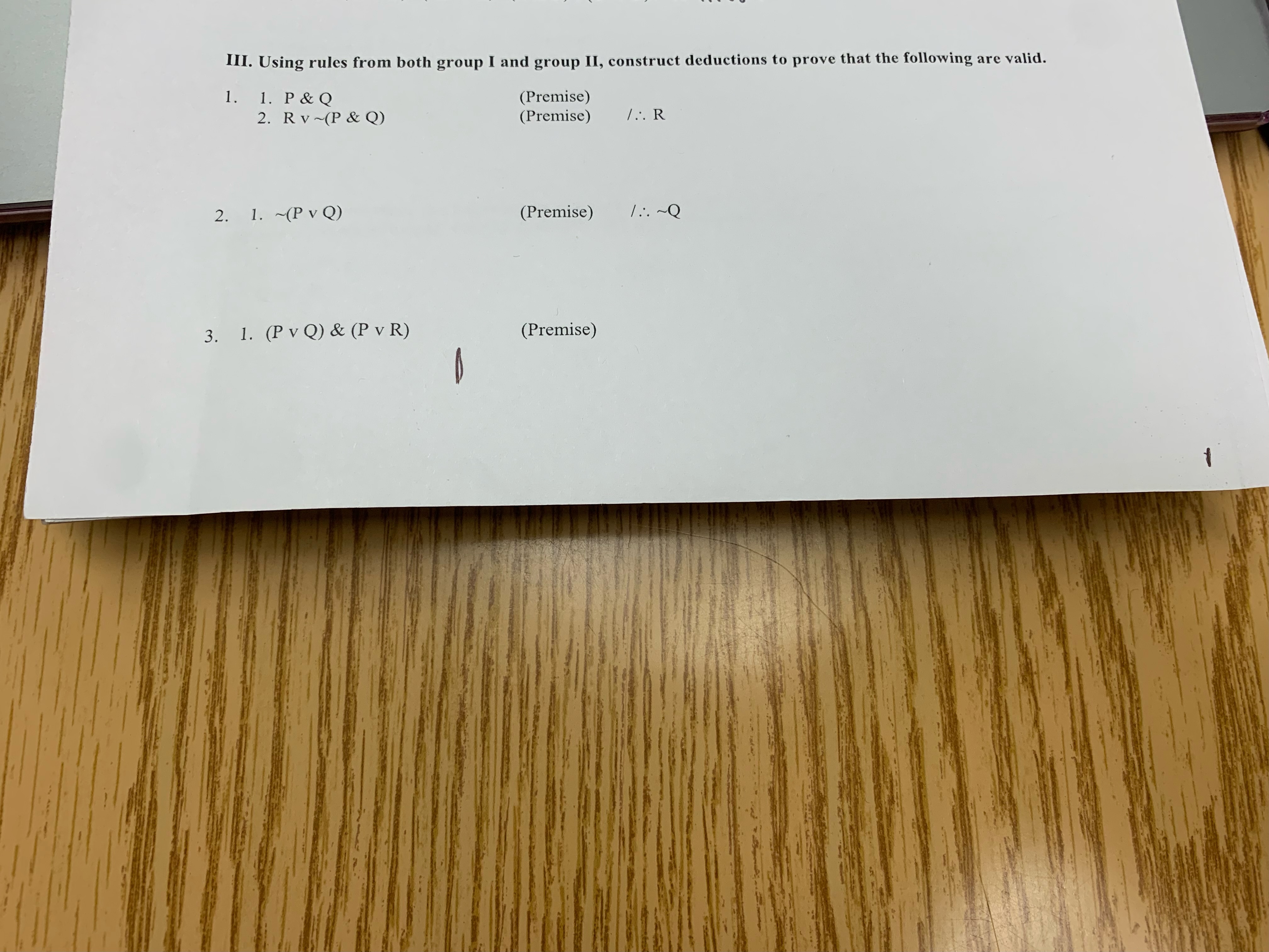 Using rules from both group I and group II, construct | Chegg.com