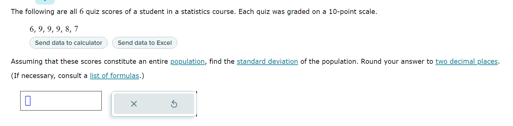 Solved The following are all 6 quiz scores of a student in a | Chegg.com