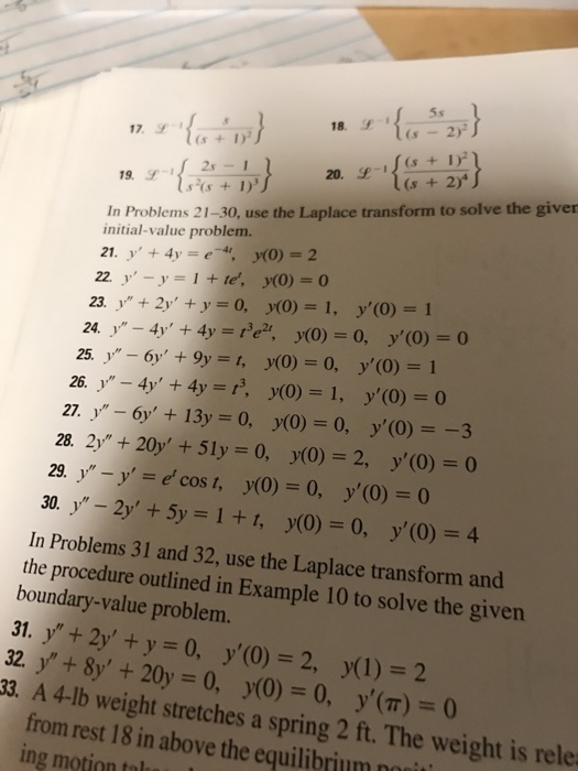 Solved Use the Laplace transform to solve the given | Chegg.com Solved Use the Laplace transform to solve the given | Chegg.com