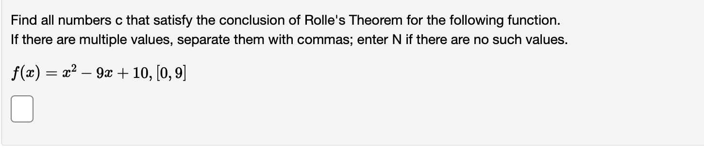 Solved Find all numbers c ﻿that satisfy the conclusion of | Chegg.com