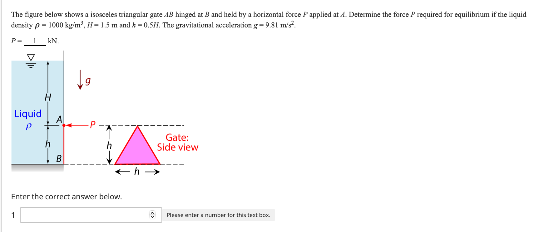 Solved The figure below shows a isosceles triangular gate AB | Chegg.com Solved The figure below shows a isosceles triangular gate AB | Chegg.com