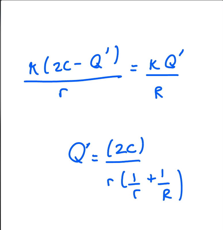 Solved rk(2c−Q′)=RkQ′Q′=r(r1+R1)(2c) | Chegg.com