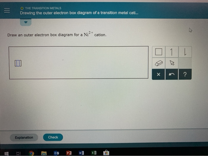 Solved O THE TRANSITION METALS Drawing the outer electron | Chegg.com