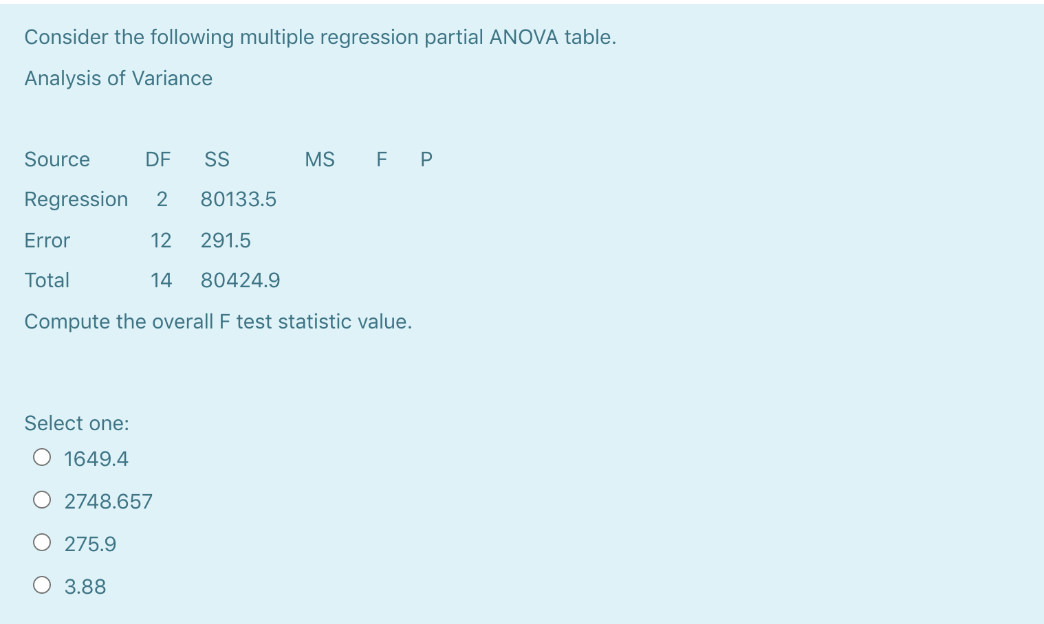 Solved Consider the following multiple regression partial | Chegg.com