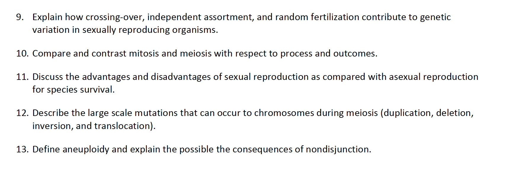 Solved 9. Explain how crossing-over, independent assortment, | Chegg.com