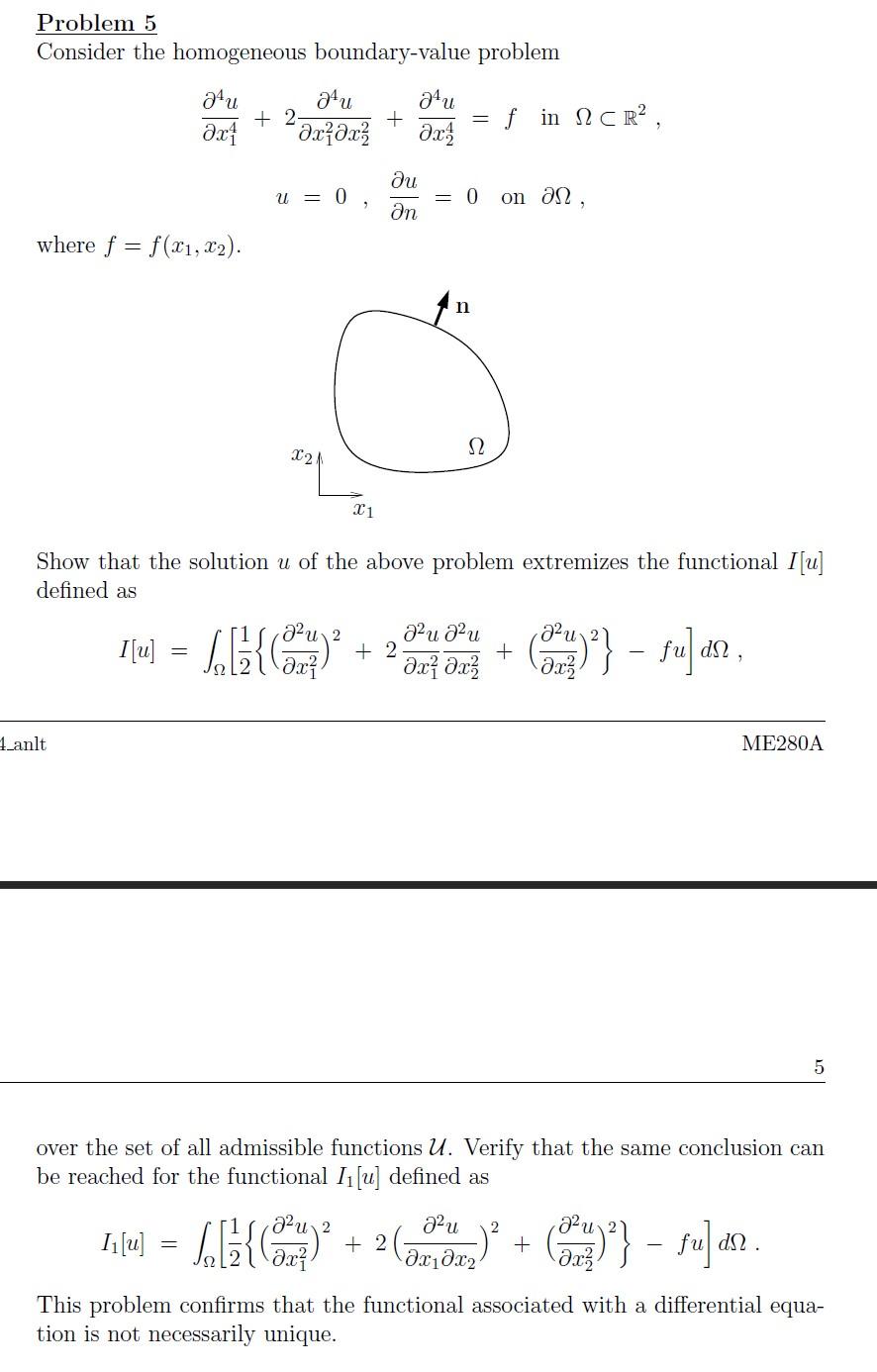 Solved Problem 5 Consider the homogeneous boundary-value | Chegg.com