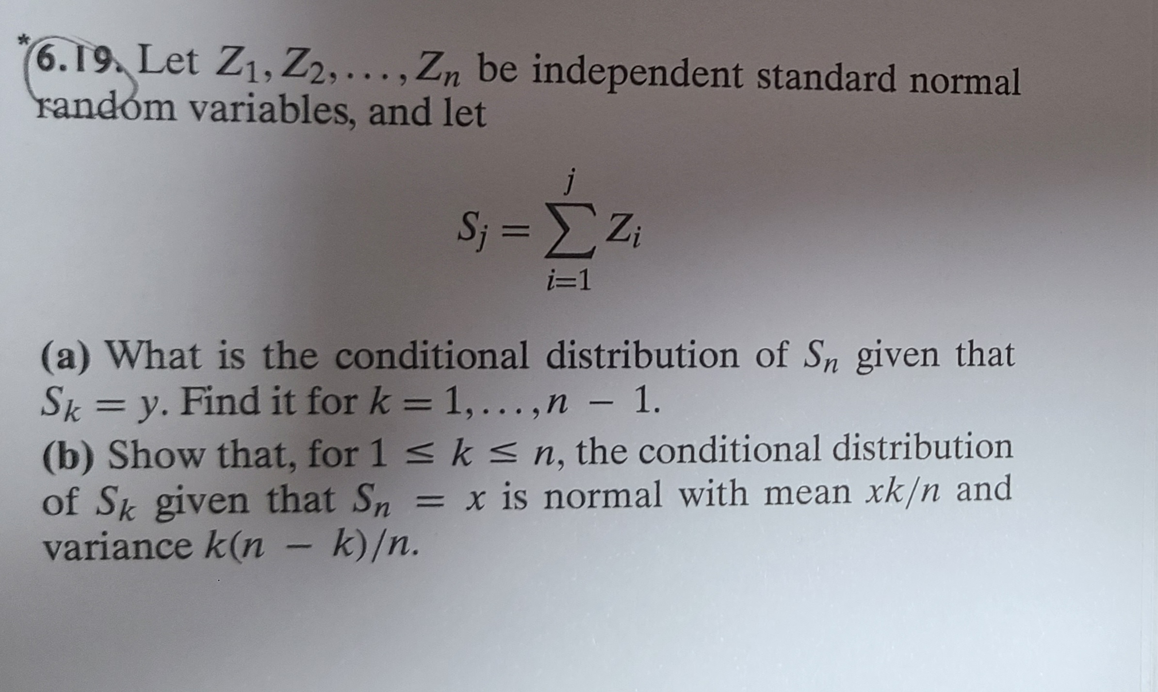Solved 6. 19. Let Z1,Z2,…,Zn be independent standard normal | Chegg.com