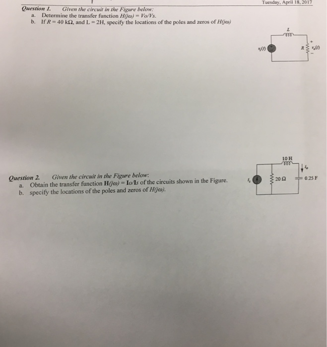 Solved Given the circuit in the Figure below. a. Determine | Chegg.com