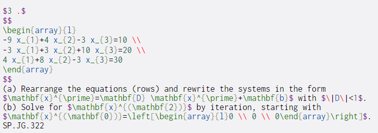 Solved $3 .$ $$ \begin{array}{1} -9 x_{1}+4 x_{2}-3 x_{3}=10 | Chegg.com