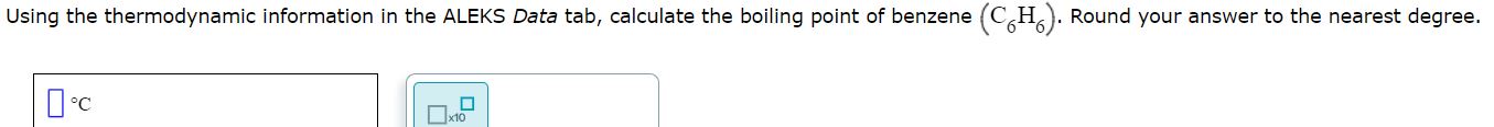 Solved Using the thermodynamic information in the ALEKS Data | Chegg.com